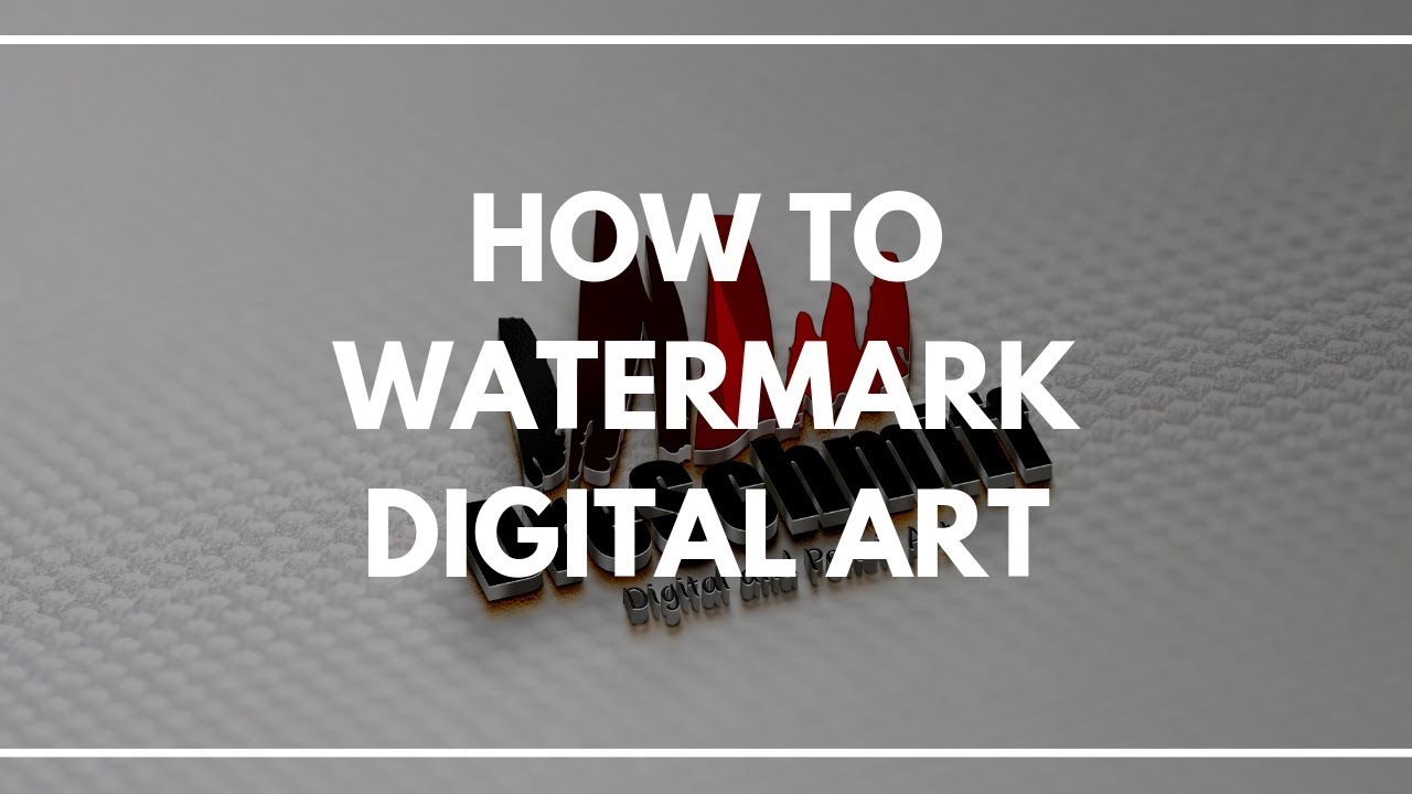 How To Watermark Your Art Using Water Marquee - YouTube