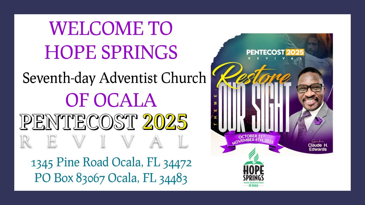 Pentecost 2025 Revival: "Restore Our Sight" | Oct 31st - Nov 8th 2025 ...