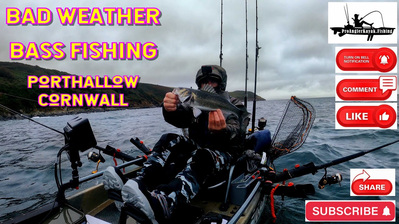 BAD WEATHER BASS FISHING - KAYAK FISHING UK - CASHING SILVER BARS - YouTube