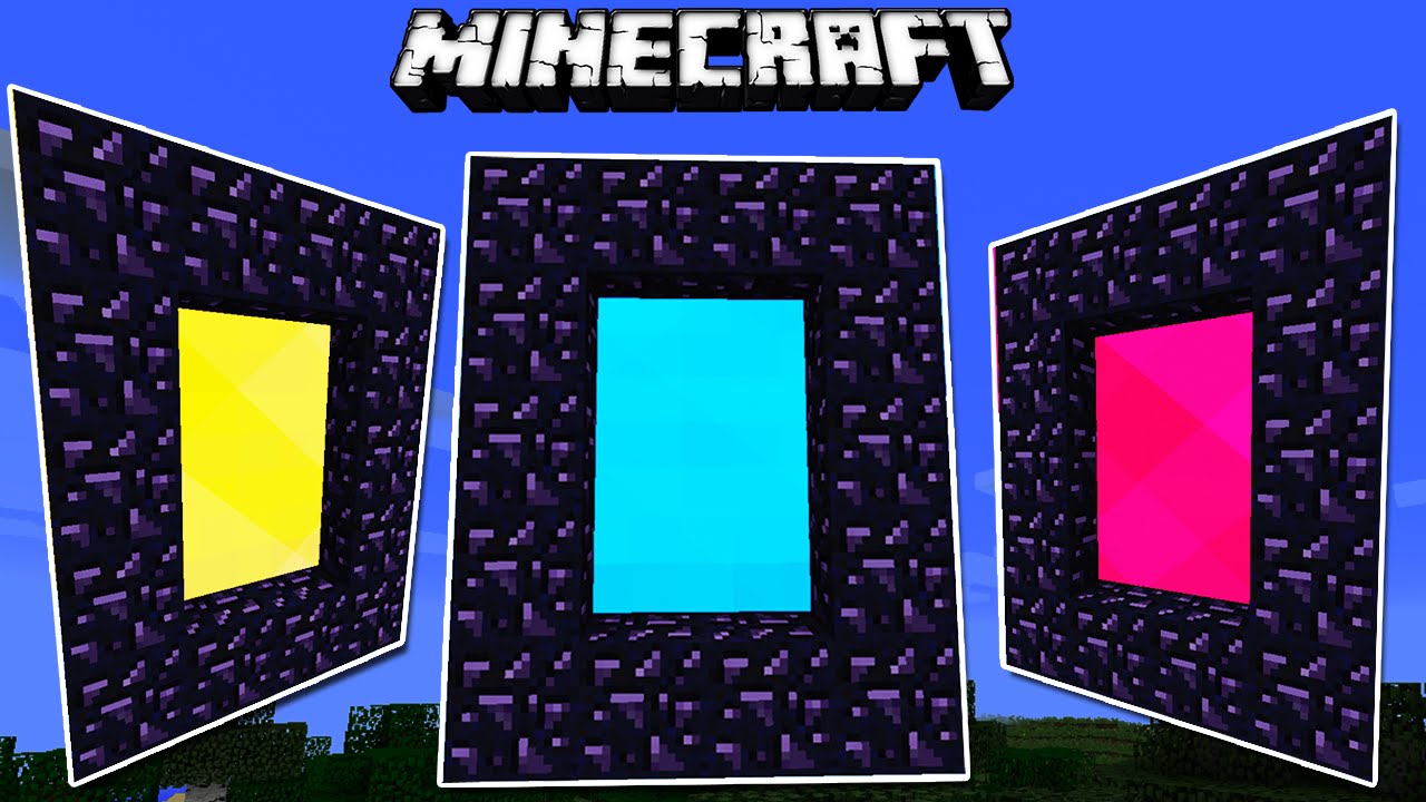 Minecraft: Como hacer portales de COLORES Super Locos! - Rabahrex - YouTube