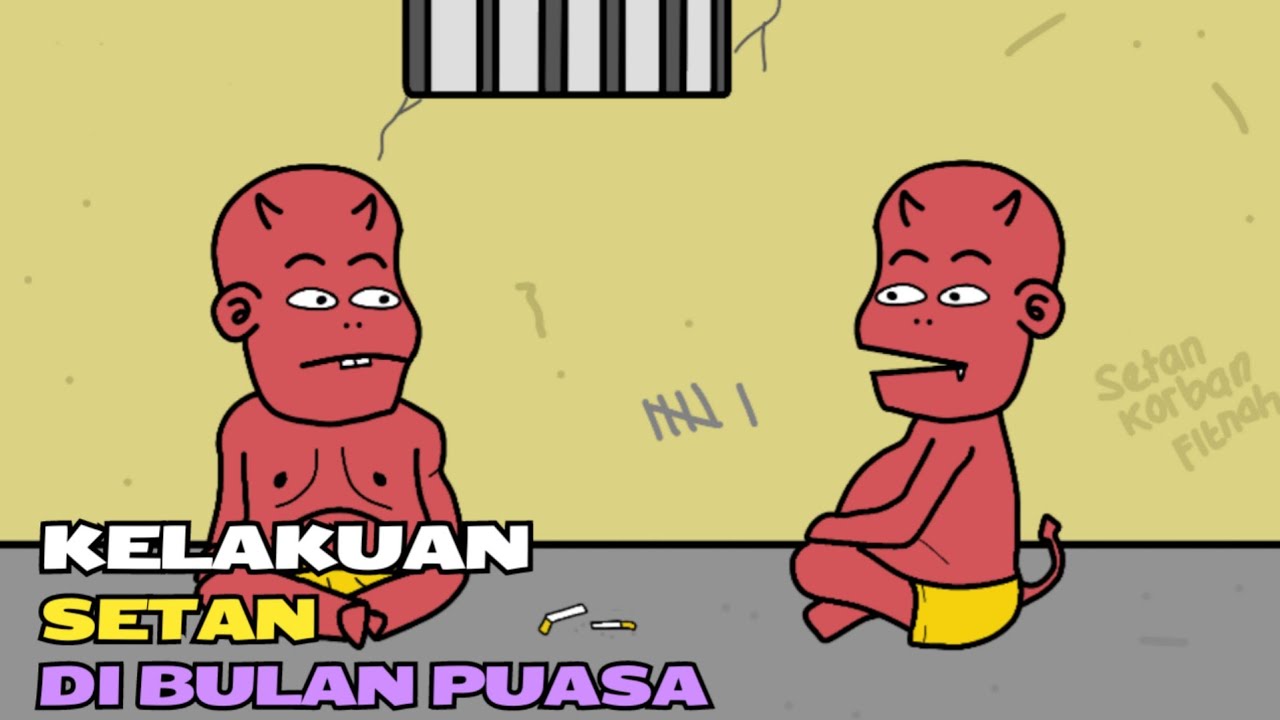 Kelakuan setan di bulan puasa | Animasi lucu - YouTube