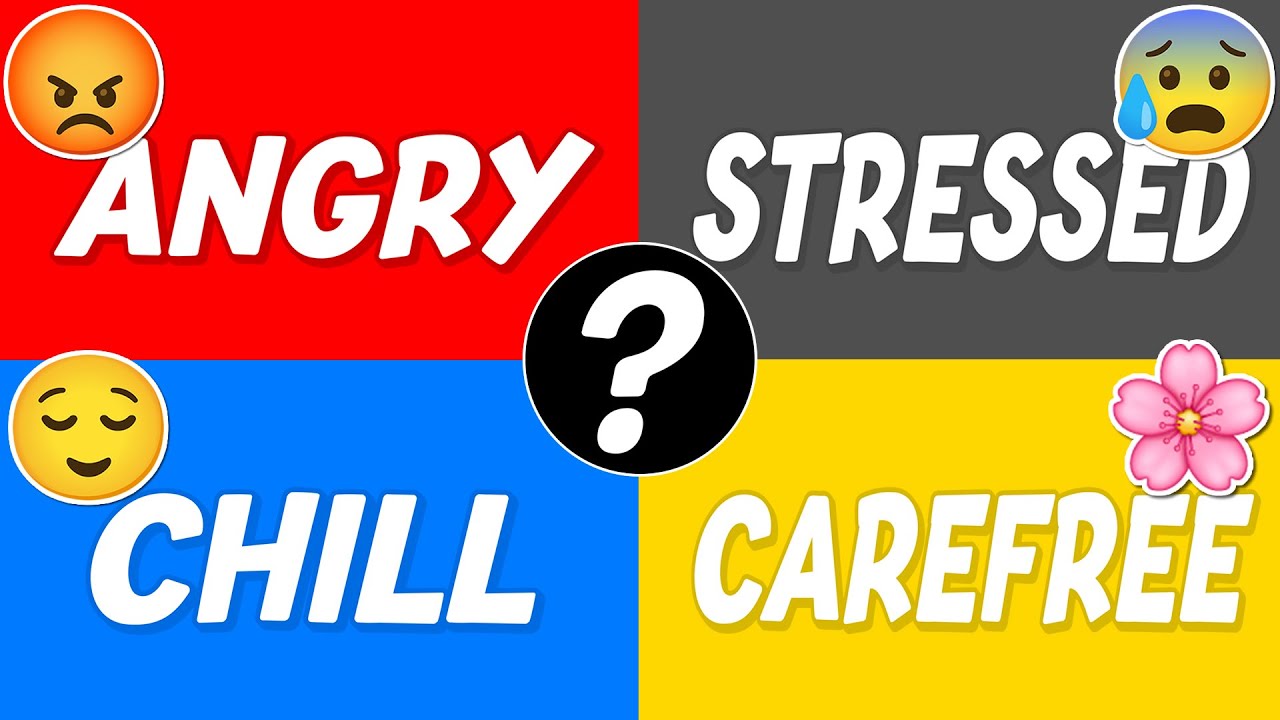Which Type of Person Are You... Angry, Stressed, Chill or Carefree? 😡😩😌 ...
