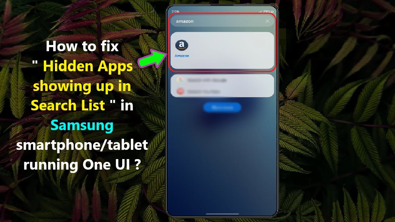 How to fix " Hidden Apps showing up in Search List " in Samsung ...