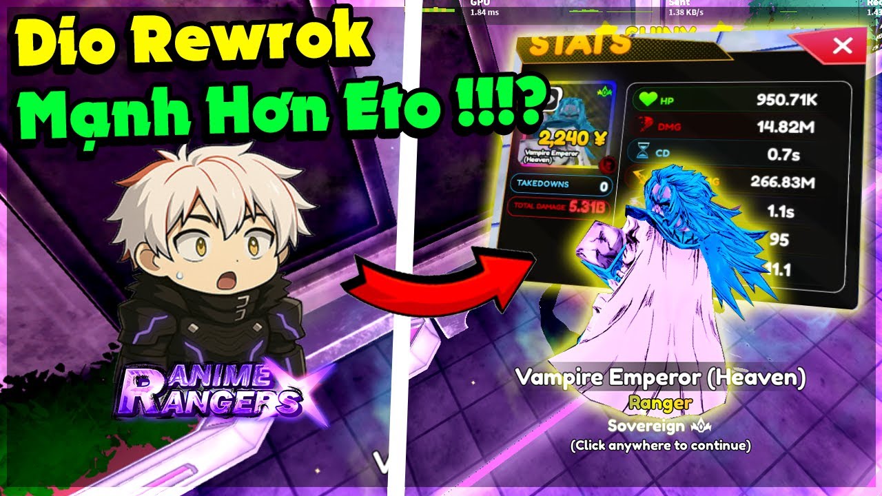 Dio sẽ là RANGER MẠNH NHẤT SAU KHI ĐƯỢC REWORK!?? trong Anime Rangers X ...