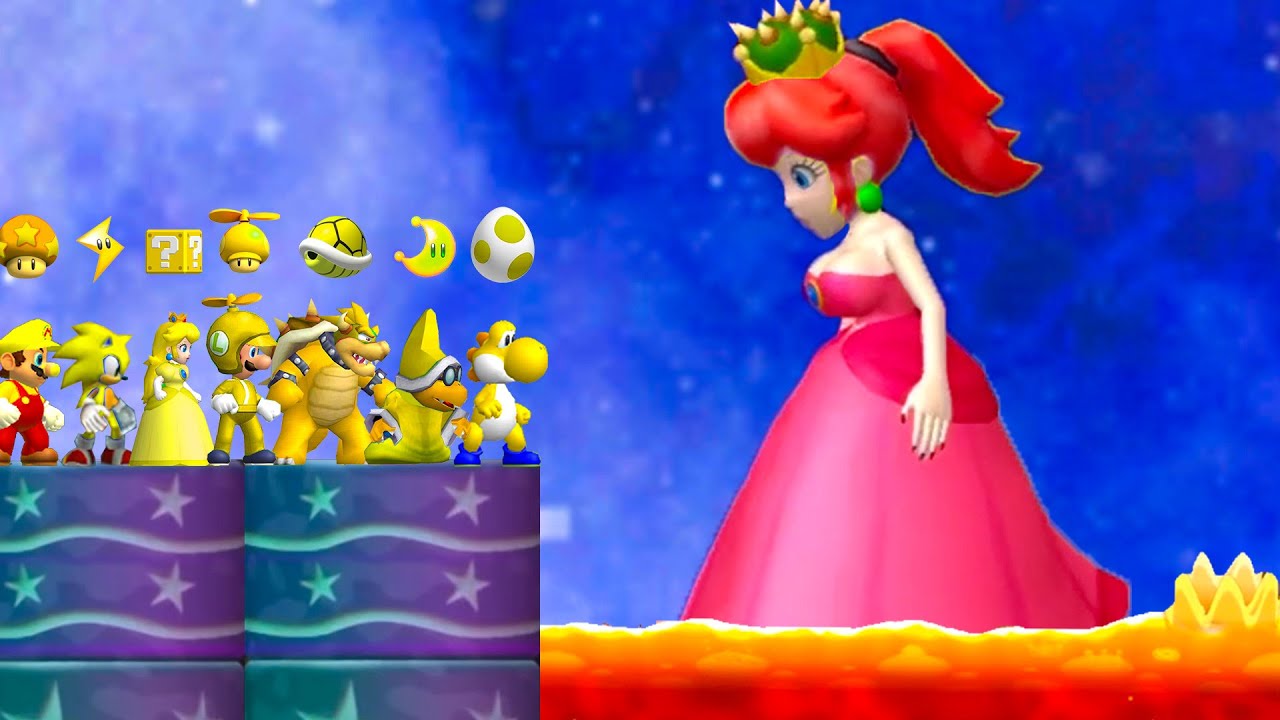 Can Yellow Mario All-Stars Defeat Evil Red Peach in the Final Level ...