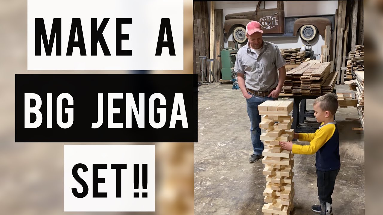 Making a big Jenga set with 2x4's - YouTube