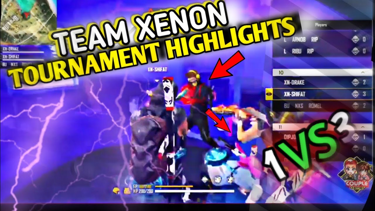 TOURNAMENT HIGHLIGHTS #1 | TEAM XENON | 1V3 INSANE CLUTCH? - YouTube