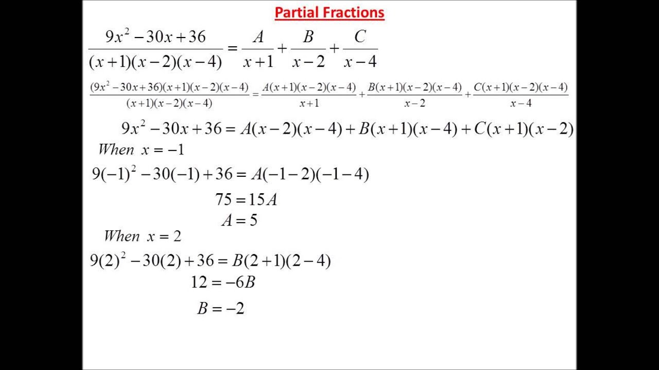 Partial Fractions Practice 4 - YouTube