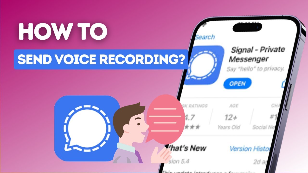 How to send voice recording as a message in Signal? - YouTube