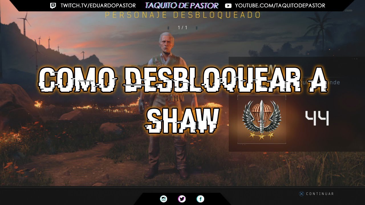 COMO DESBLOQUEAR A SHAW en CALL OF DUTY BLACK OPS 4 (BLACKOUT) / HOW TO ...