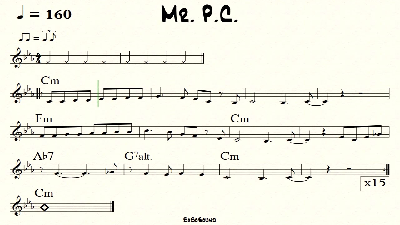 Mr. P.C. Melody With Metronome - YouTube