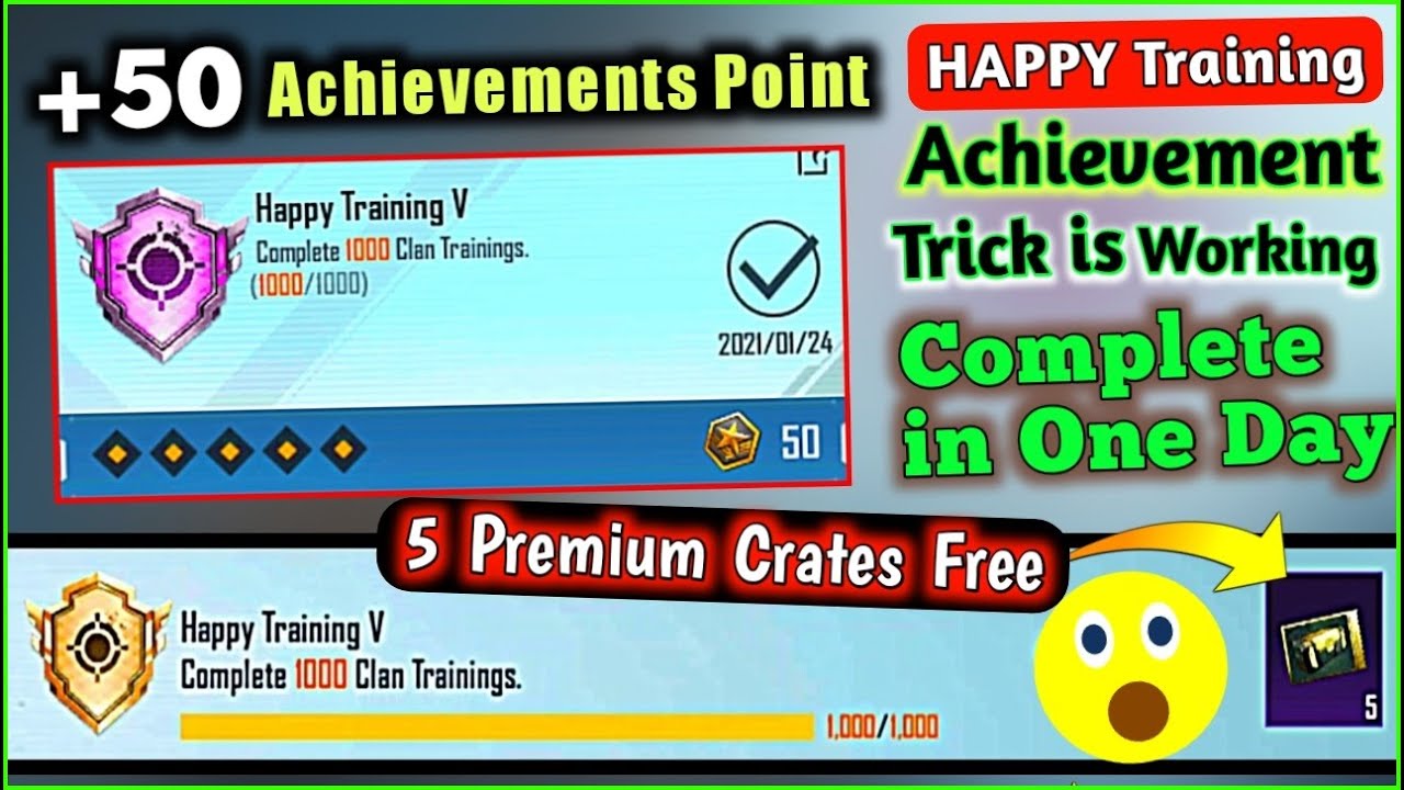 Easily Complete (Happy Training) Achievement | Trick To Complete 1000 ...