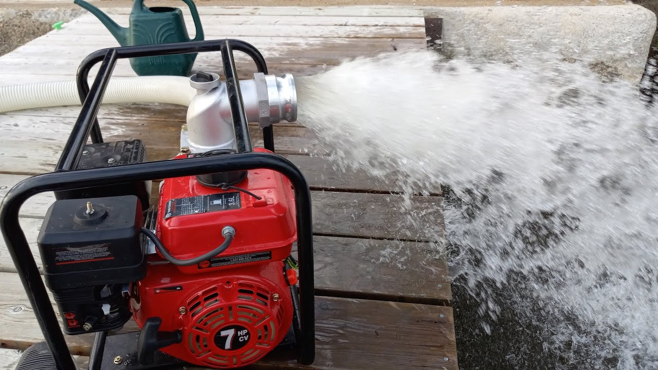 Complete instructions on how to run a gas powered water pump plus ...