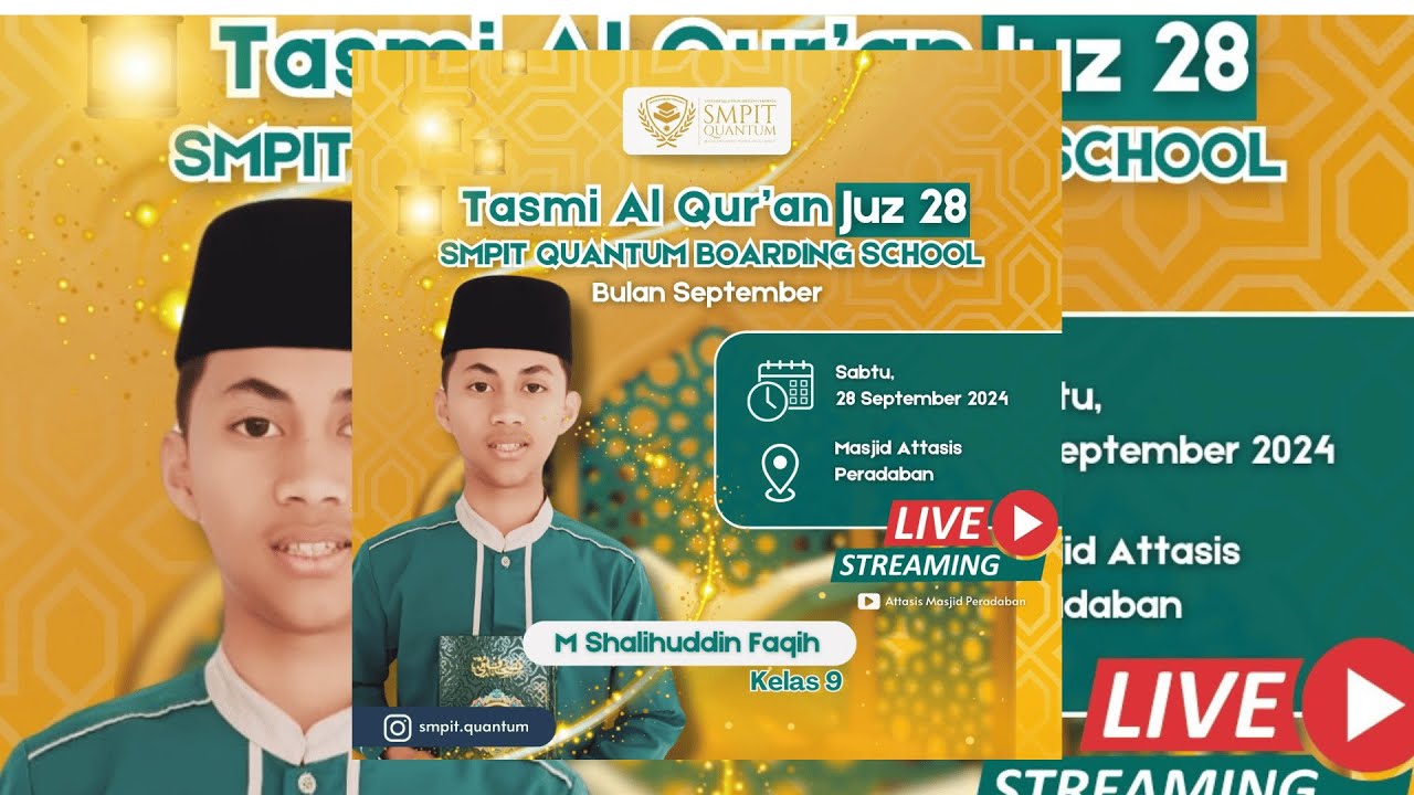 TASMI AL QURAN BULAN SEPTEMBER SMP IT QUANTUM BOARDING SCHOOL - YouTube