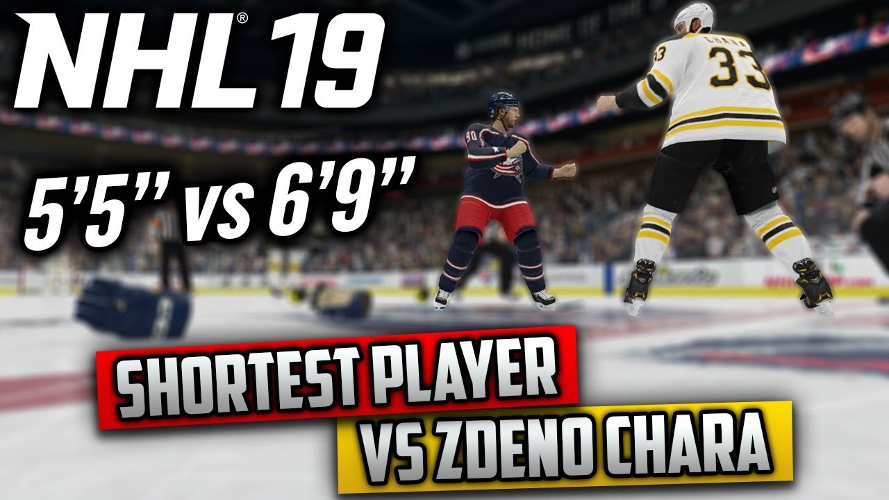 Can the SHORTEST Player in the NHL Beat Zdeno Chara in a Fight? (NHL 19 ...