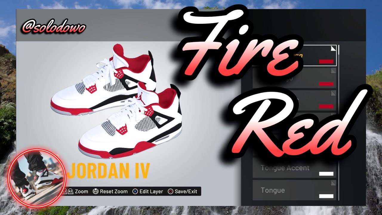 Jordan 4 Fire Red Custom