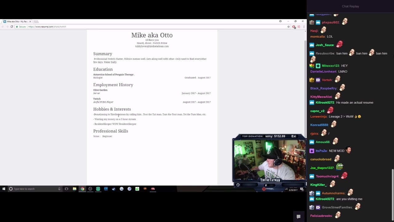 Timthetatman Considers A Mod Resume - YouTube