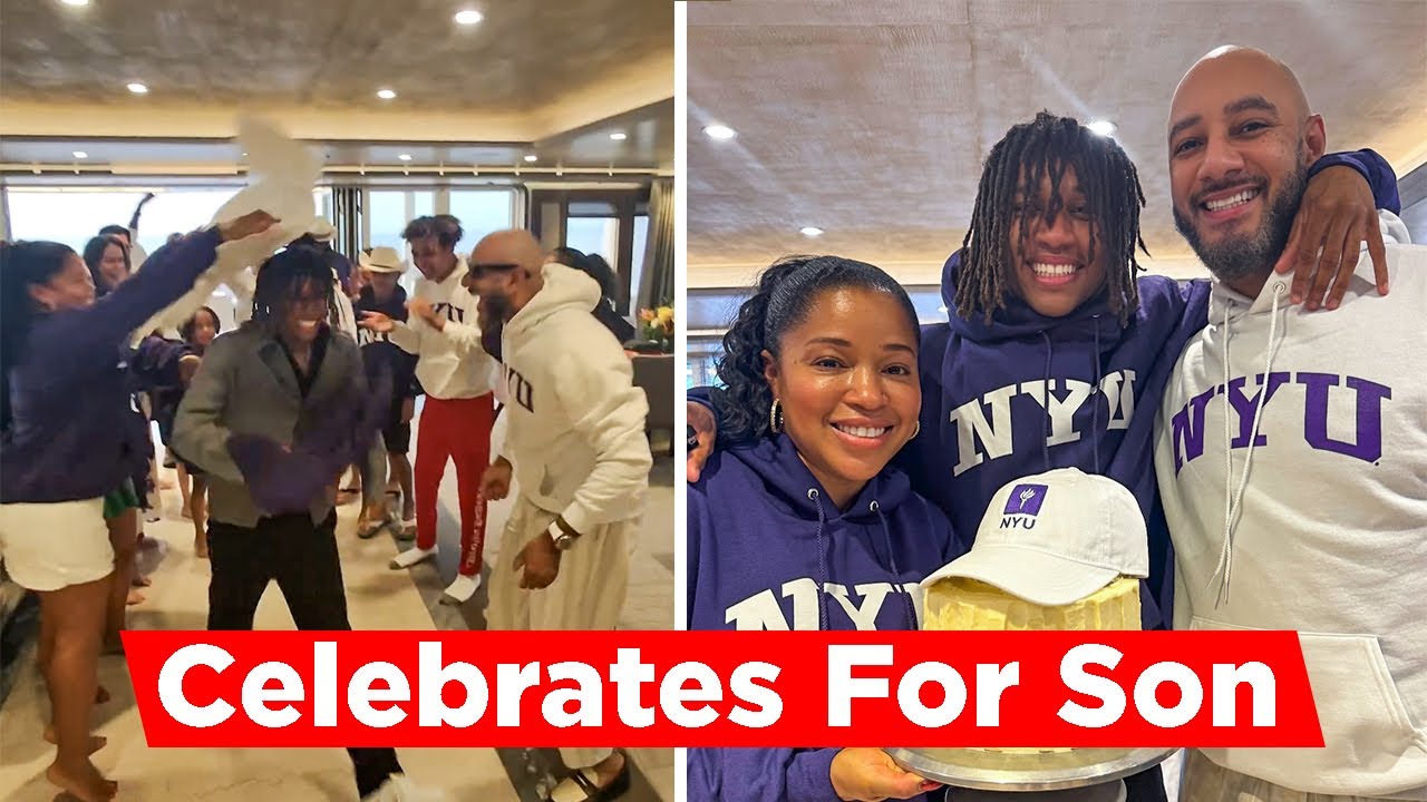 Alicia Keys and Swizz Beatz Celebrate Son Kasseem Jr. NYU - YouTube