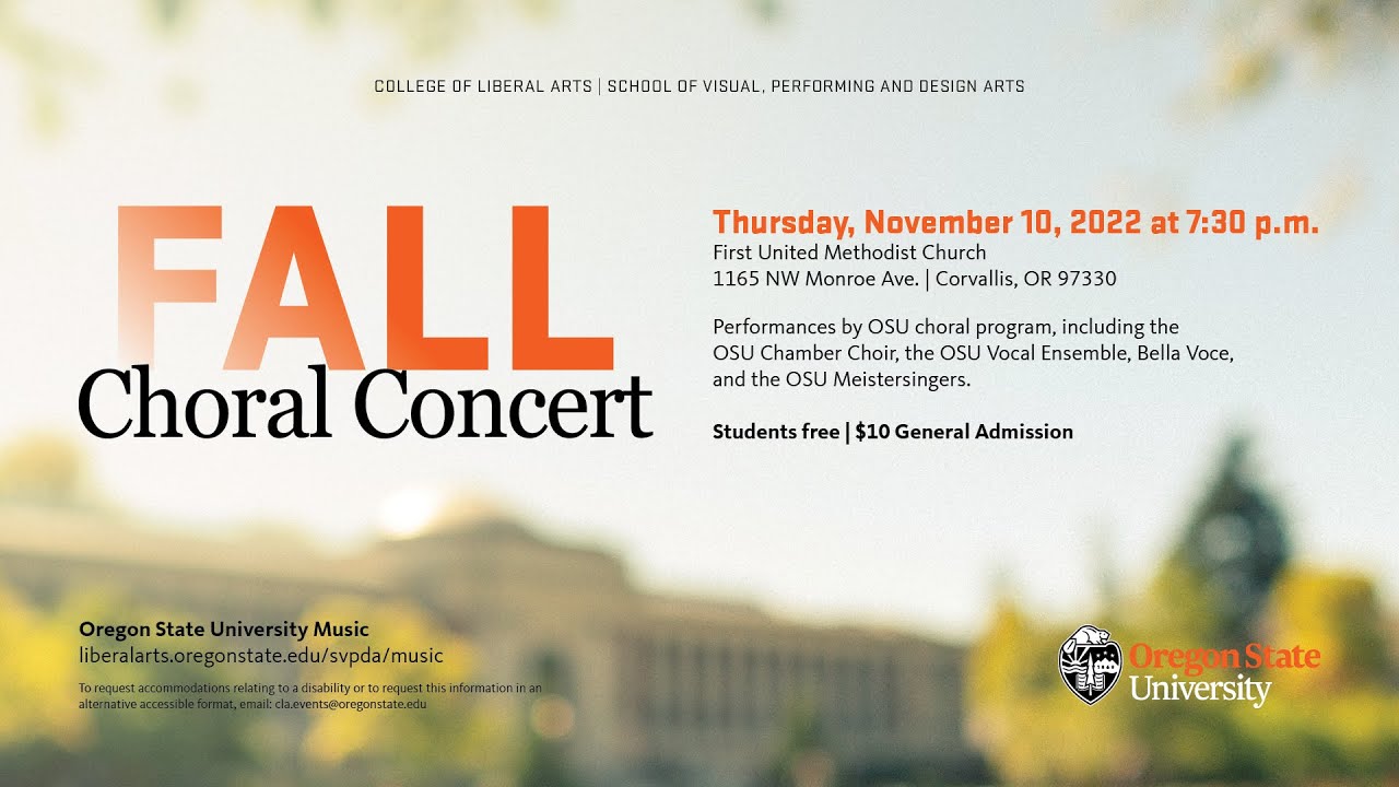 Oregon State University Fall Choral Concert - YouTube