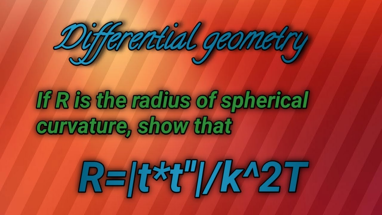 Prove the formula of R radius of spherical curvature | knowledge by ...