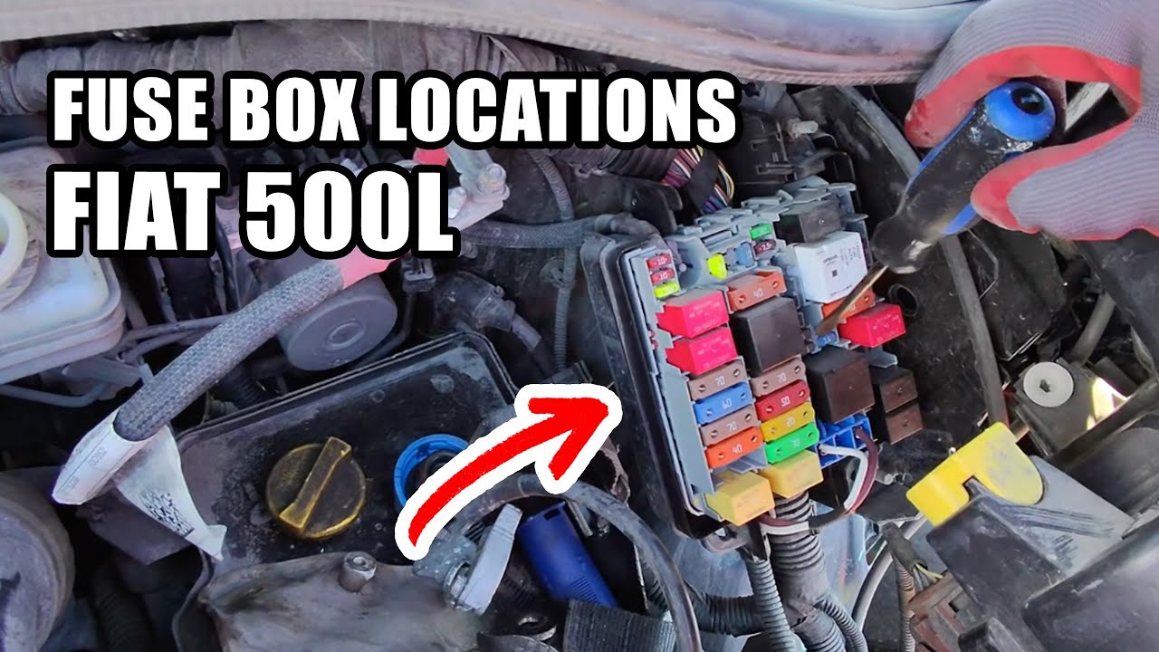 Fiat 500L : Fuse Box Locations - Step By Step Guide - YouTube