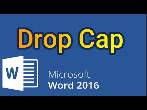 How to insert Drop Cap in MS-Word - YouTube