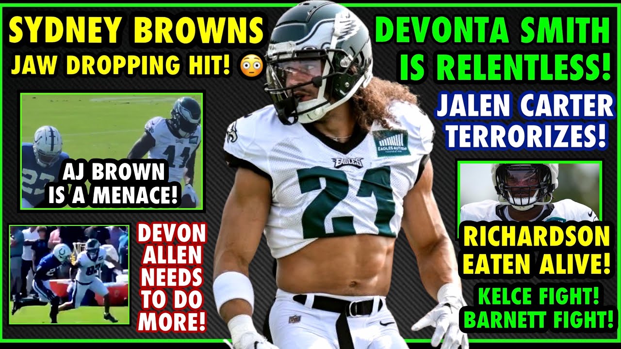 ITS A FIGHT! SYDNEY BROWN BIG HIT! DEVONTA SMITH UNSTOPPABLE! JALEN ...