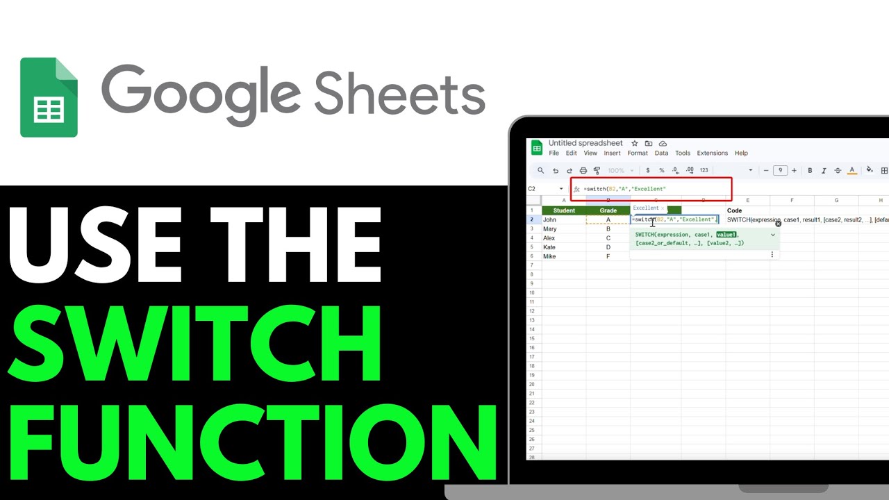 How to Use the Switch Function in Google Sheets 2025 (SIMPLE STEP ...
