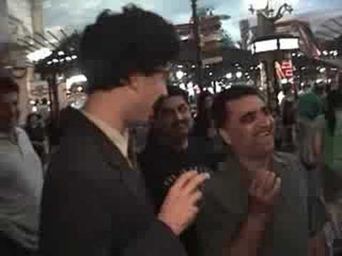 Borat walks in the Paris Las Vegas and throws money at JEW!! - YouTube