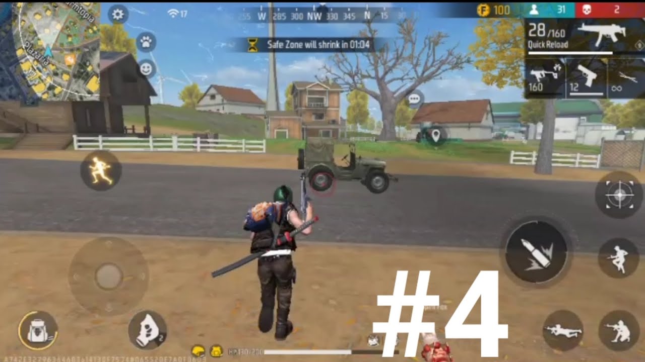 Free Fire Gameplay#4|Free fire Gameplay video|Royal battle|MALIK GAMERS ...