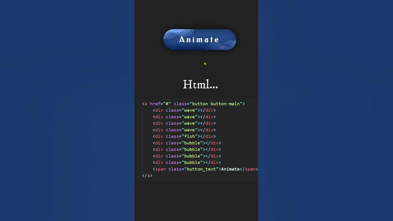 How To Create A Button Style Animation Html Css And Javascript Coding