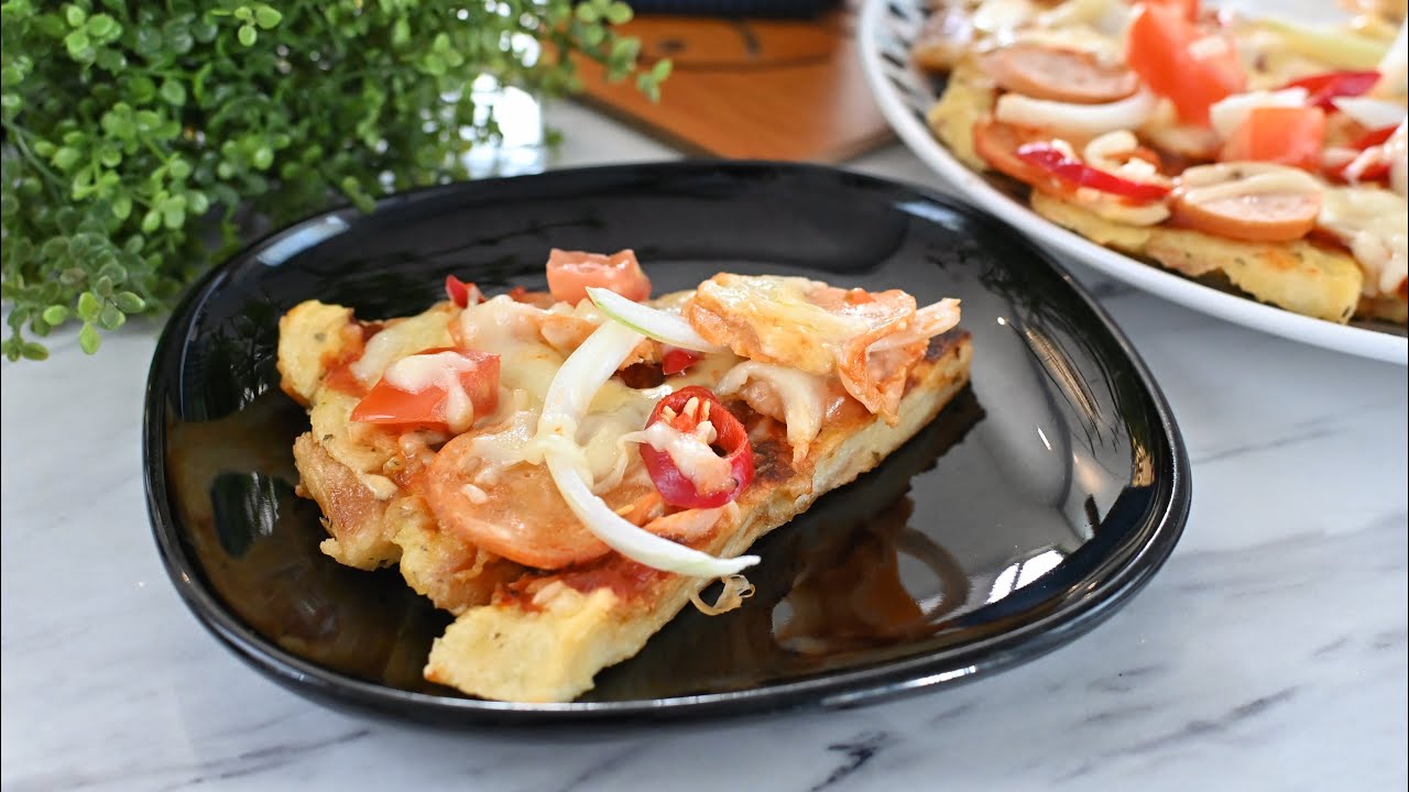 Pizza Mudah Menggunakan Roti Putih Bakar Guna Kuali - YouTube