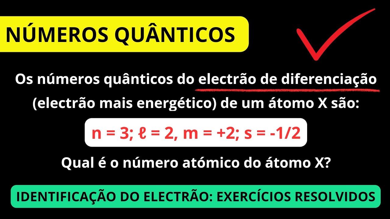 Como determinar os números quânticos? | Como descobrir os 4 números ...