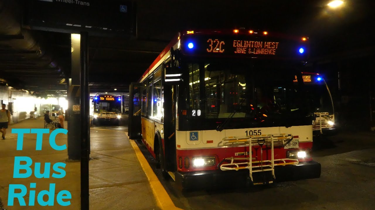 Toronto TTC Route 32 Update Bus Ride From Eglinton W to Eglinton Stn 7 ...