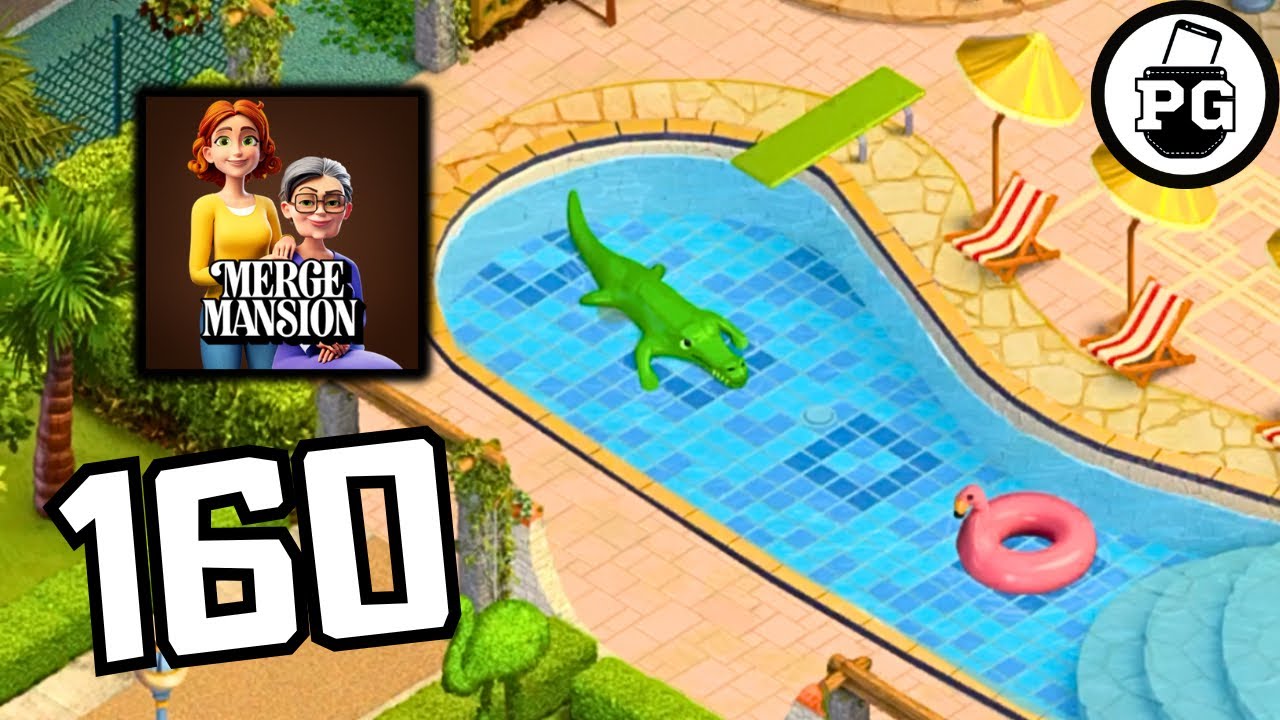 Pool is Done, Let's Focus on Surroundings 🏡 Merge Mansion - Gameplay ...