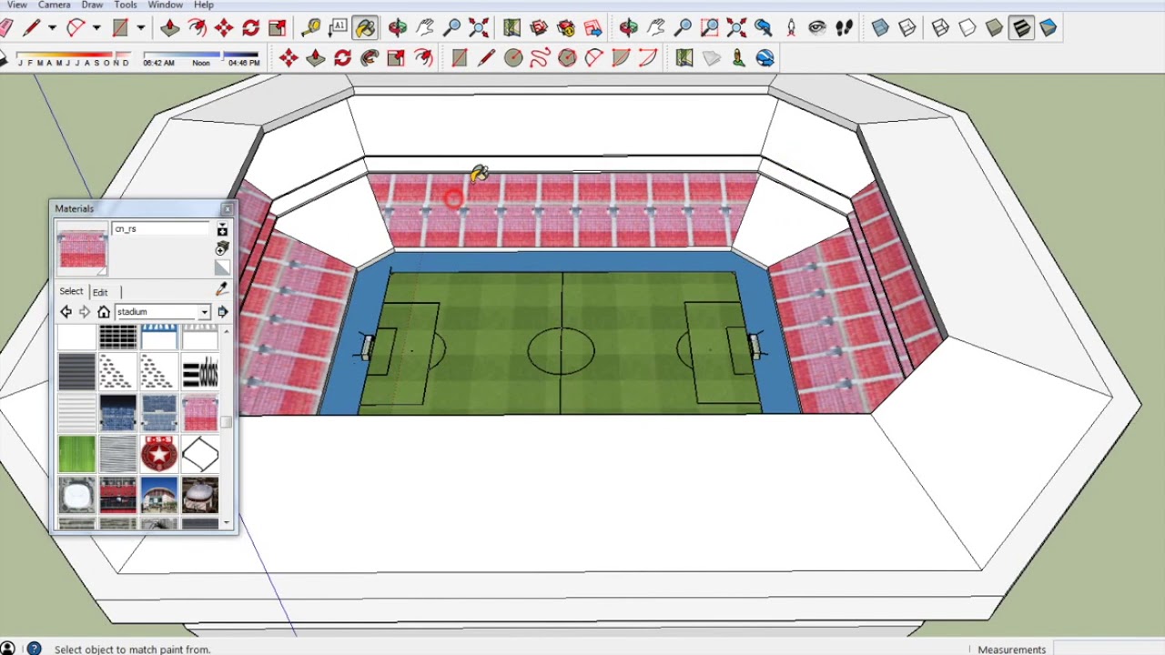 SketchUp 3D Tutorial - Stadium build - Complete project (2018) - YouTube