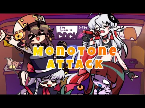 FNF Monotone Attack Danke and Var vs Limu and R - YouTube