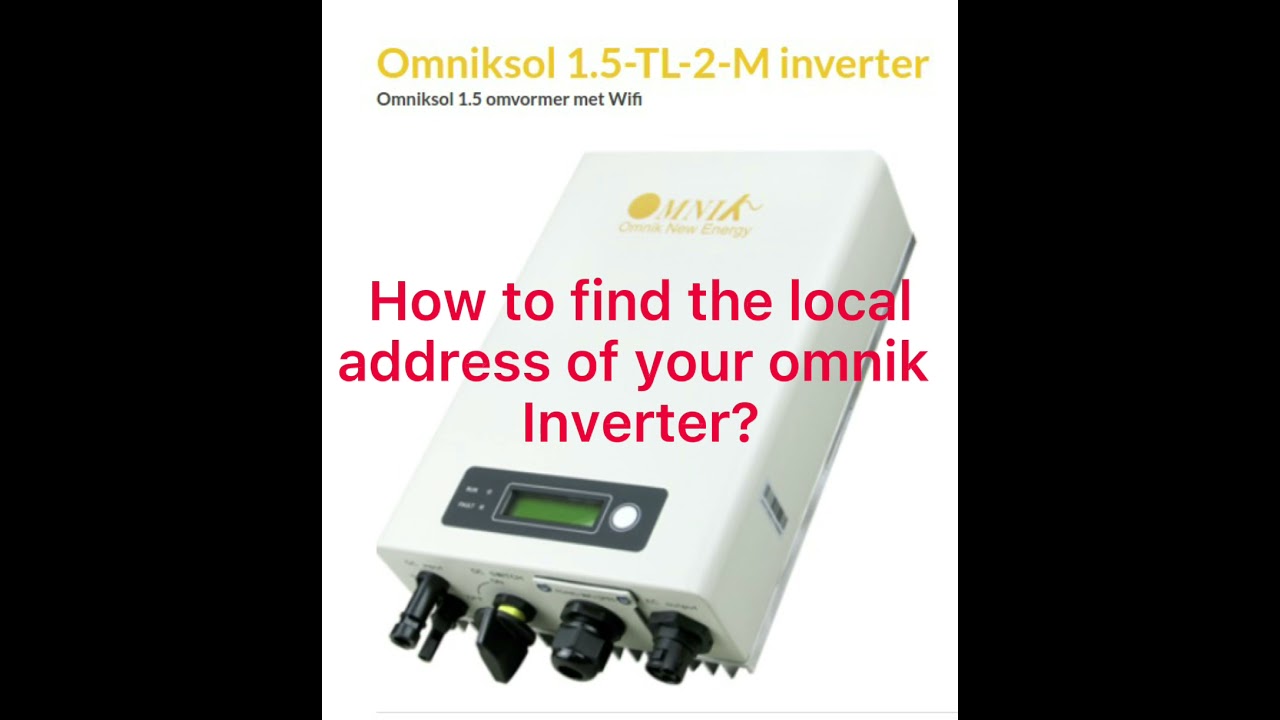 Find the IP address Omnik inverter - YouTube