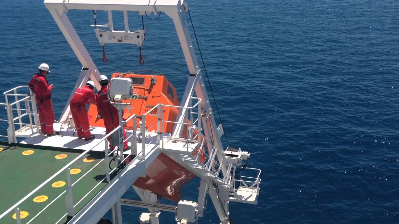 Nordtigris - Free-fall lifeboat launching - YouTube