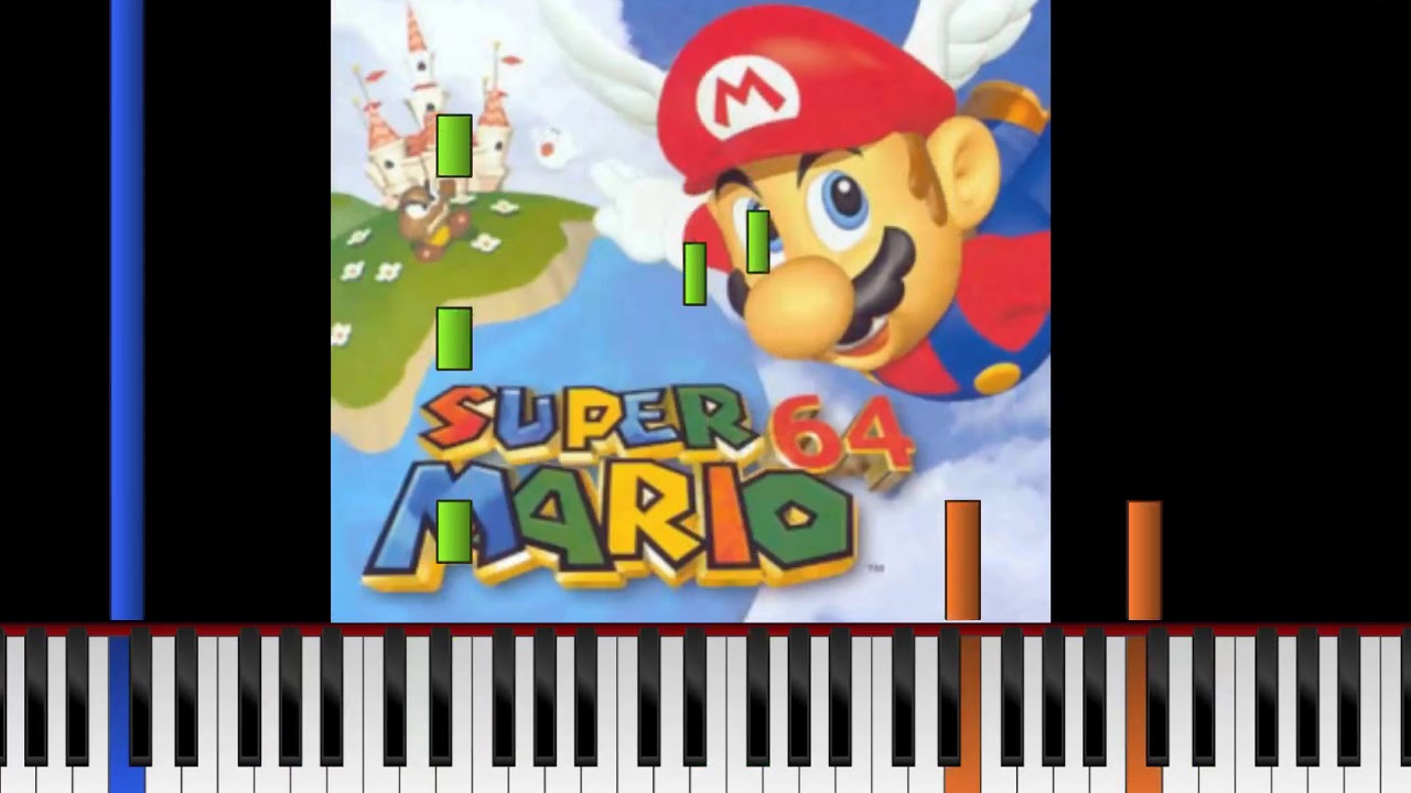 SM64 Font + SM64 Title screen midi rip = Nintendo 64 From above - YouTube
