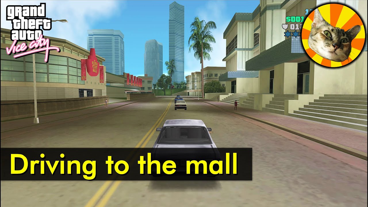 Tommy drives to the mall (with Fever 105 on radio) | GTA:Vice City ...