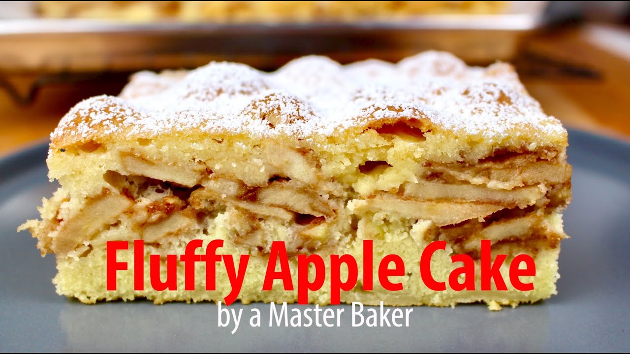 Fluffy Apple Cake with maple syrup by Master Baker easy fast recipe ...
