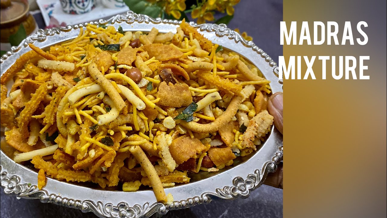 Madras Mixture | Teatime snacks | South Indian Mixture Recipe | How to ...