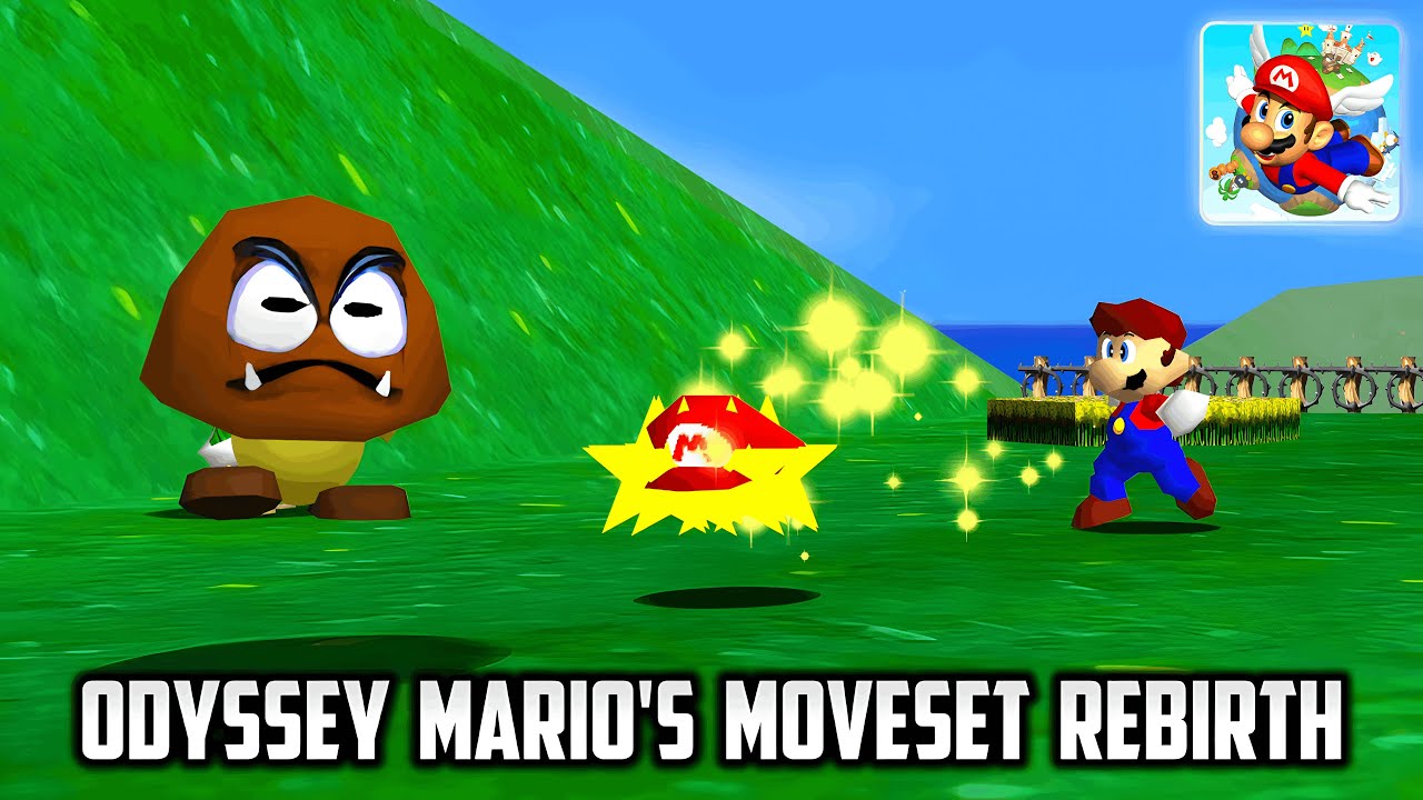 ⭐ Super Mario 64 PC Port - Odyssey Mario's Moveset: Rebirth v1.4 - YouTube