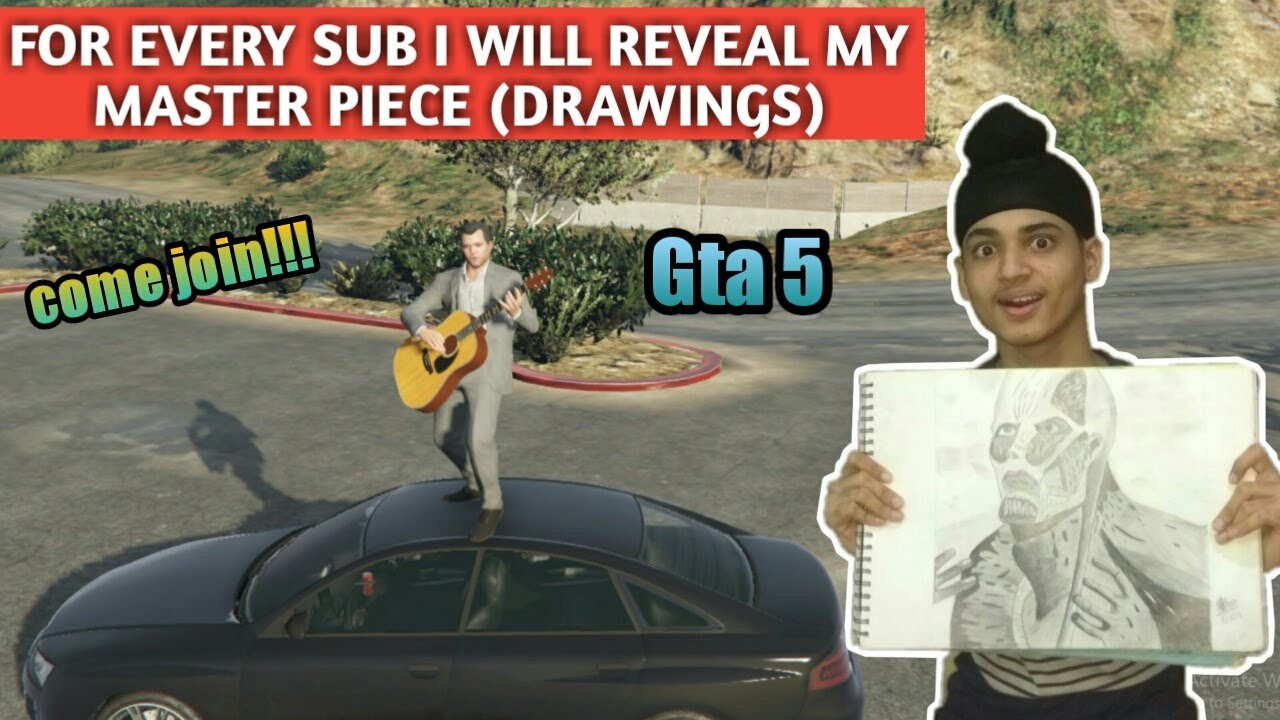 🔴For EVERY SUB I WILL REVEAL MY MASTERPIECE \ DRAWING !!!! | GTA 5 LIVE ...