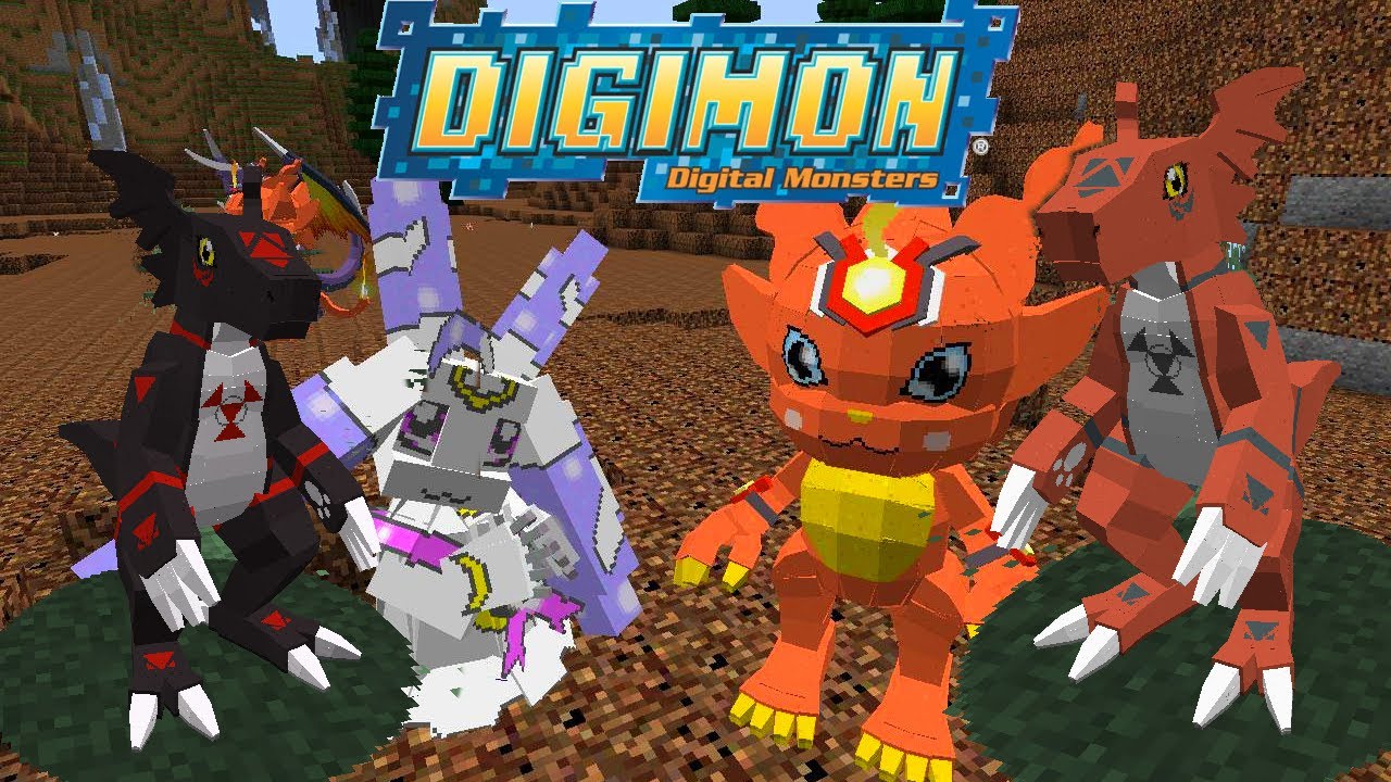 ADDON DE DIGIMON PARA MINECRAFT PE || DIGIMON MOD MINECRAFT PE || MOD ...