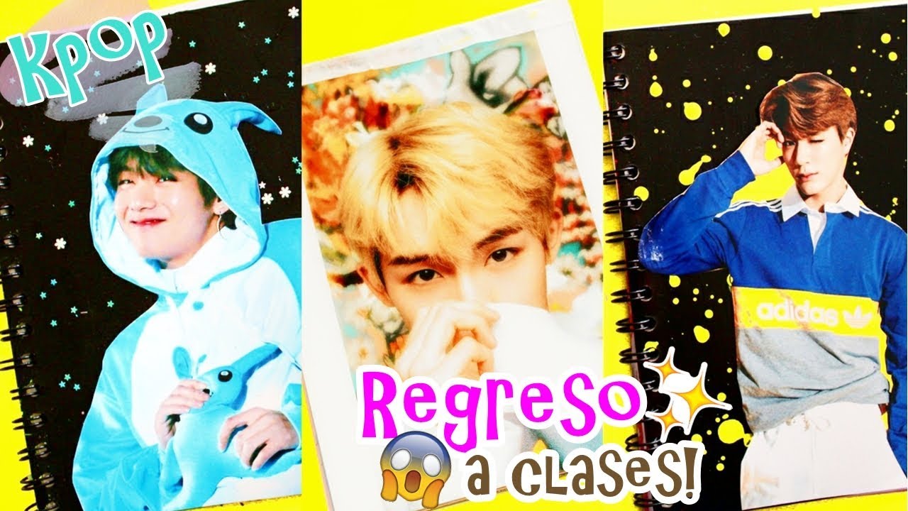 DECORA tus LIBRETAS ♡ BTS, NCT, GOT7, EXO 💛 VICTORIA ZARATE - YouTube