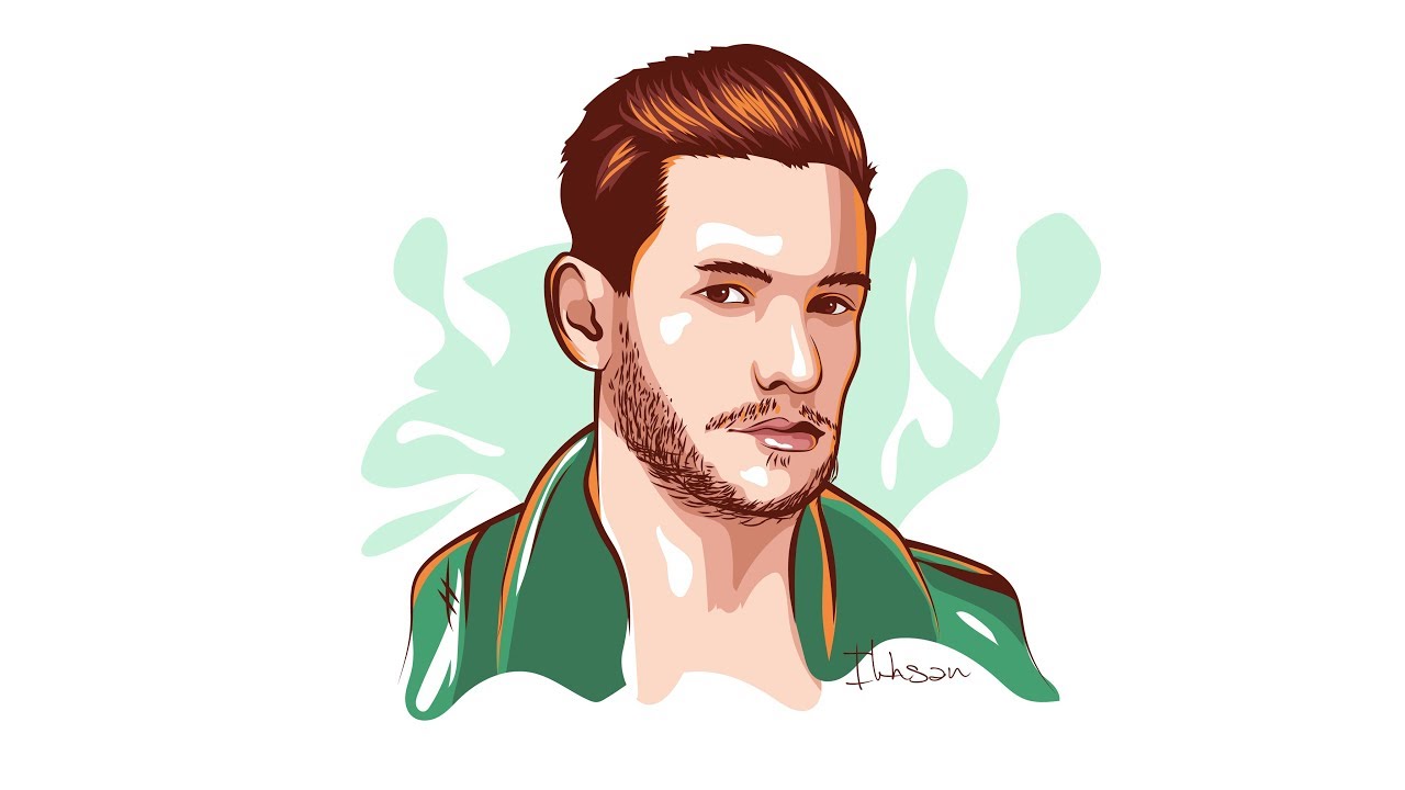 Speed Art Vector Portraits Its Cool Man 2018 Adobe Illustrator Cc2018 Youtube