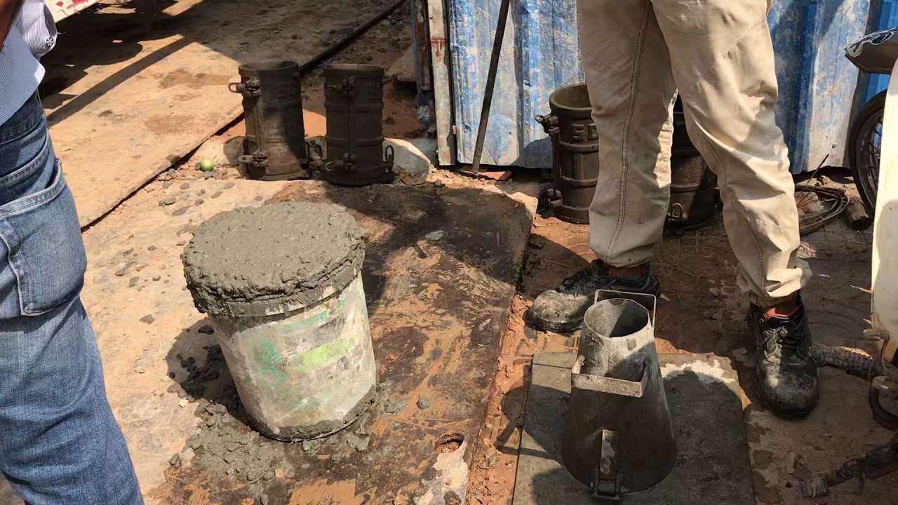 Slump test part 1 - YouTube