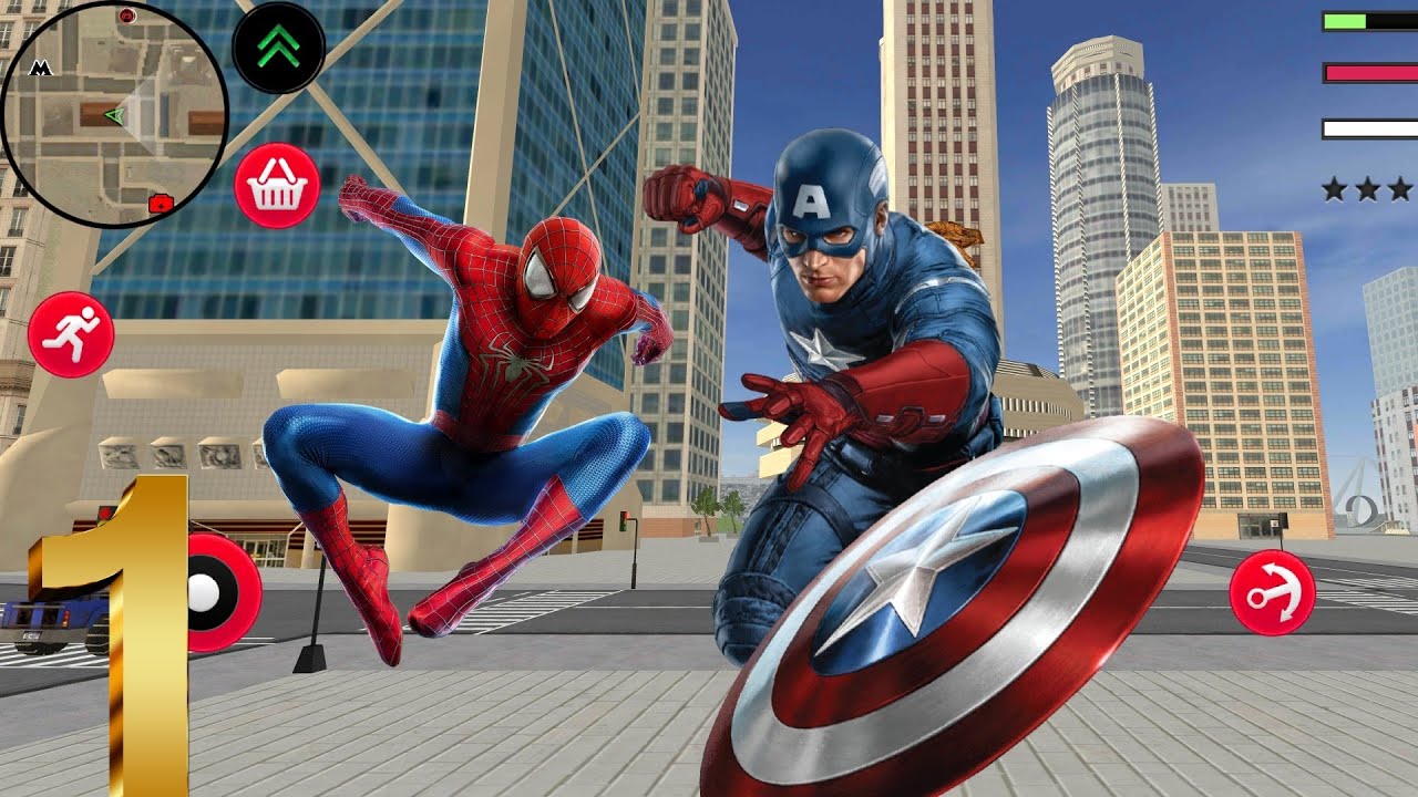 Spider Us Captain Stickman Gangster City Crime #1 Android Gameplay ...